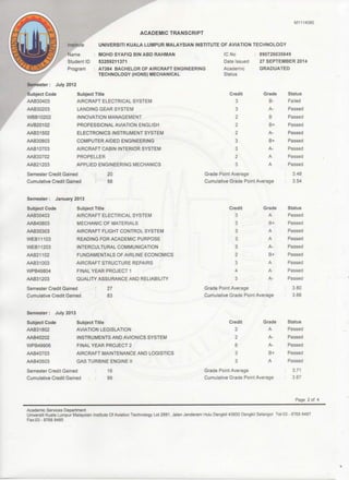 Academic Transcript | PDF