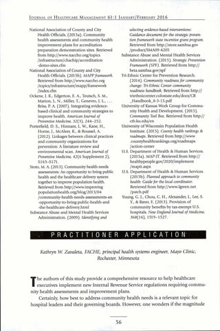 Schifferdecker tools for community assessment 1-2016 | PDF