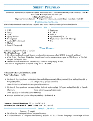 ShrutiPurushanResume1 | PDF