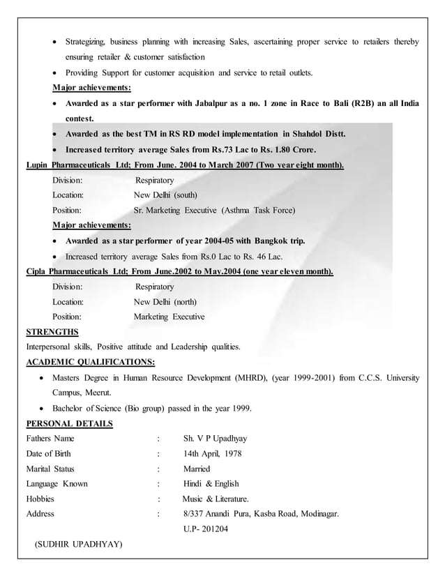 CV- Sudhir upadhyay | PDF