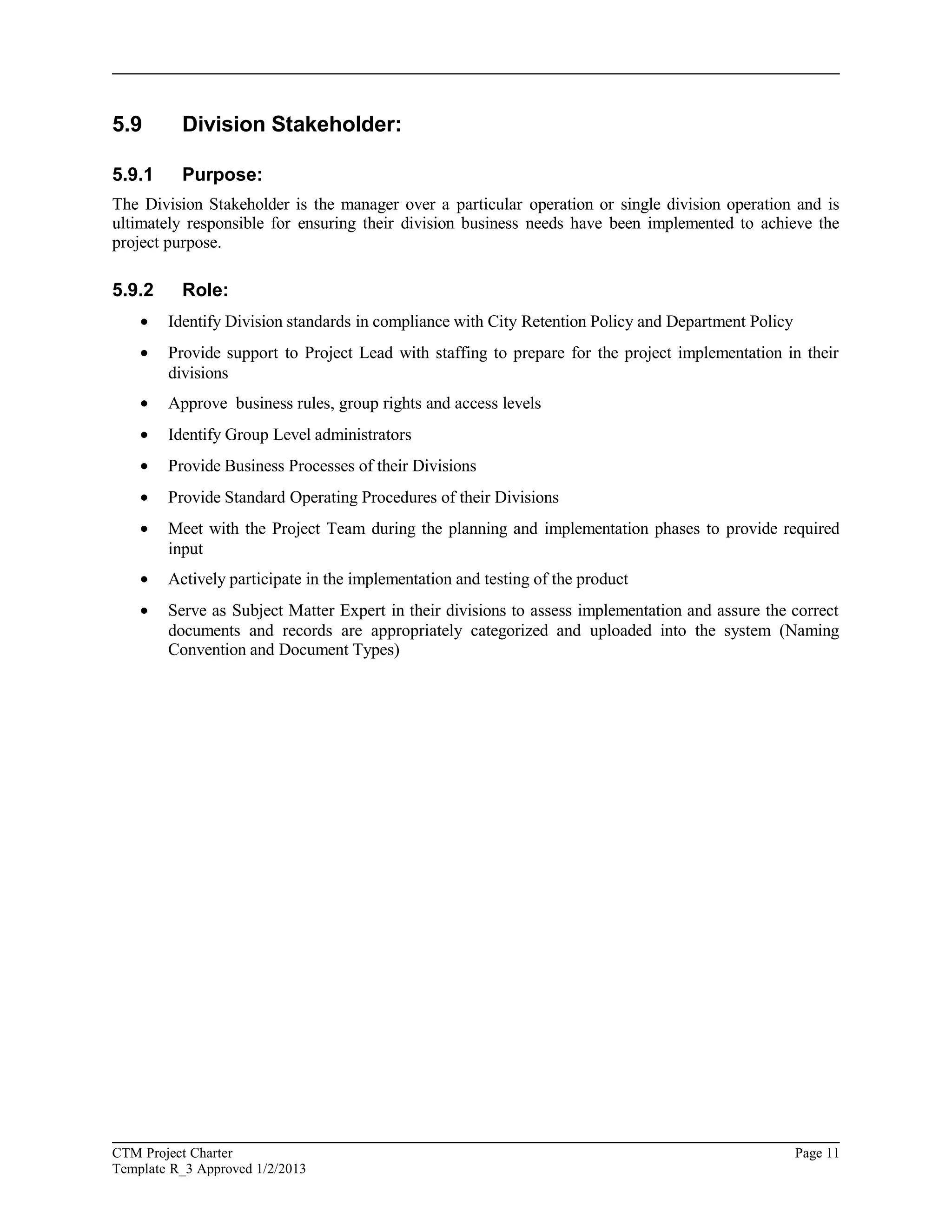 PWD Project Charter-Final Draft 3-5-2013 | PDF