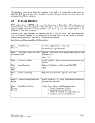 PWD Project Charter-Final Draft 3-5-2013 | PDF