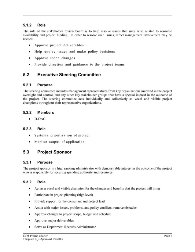 PWD Project Charter-Final Draft 3-5-2013 | PDF