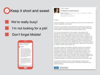 InMails Recommendations - 2015 | PPTX