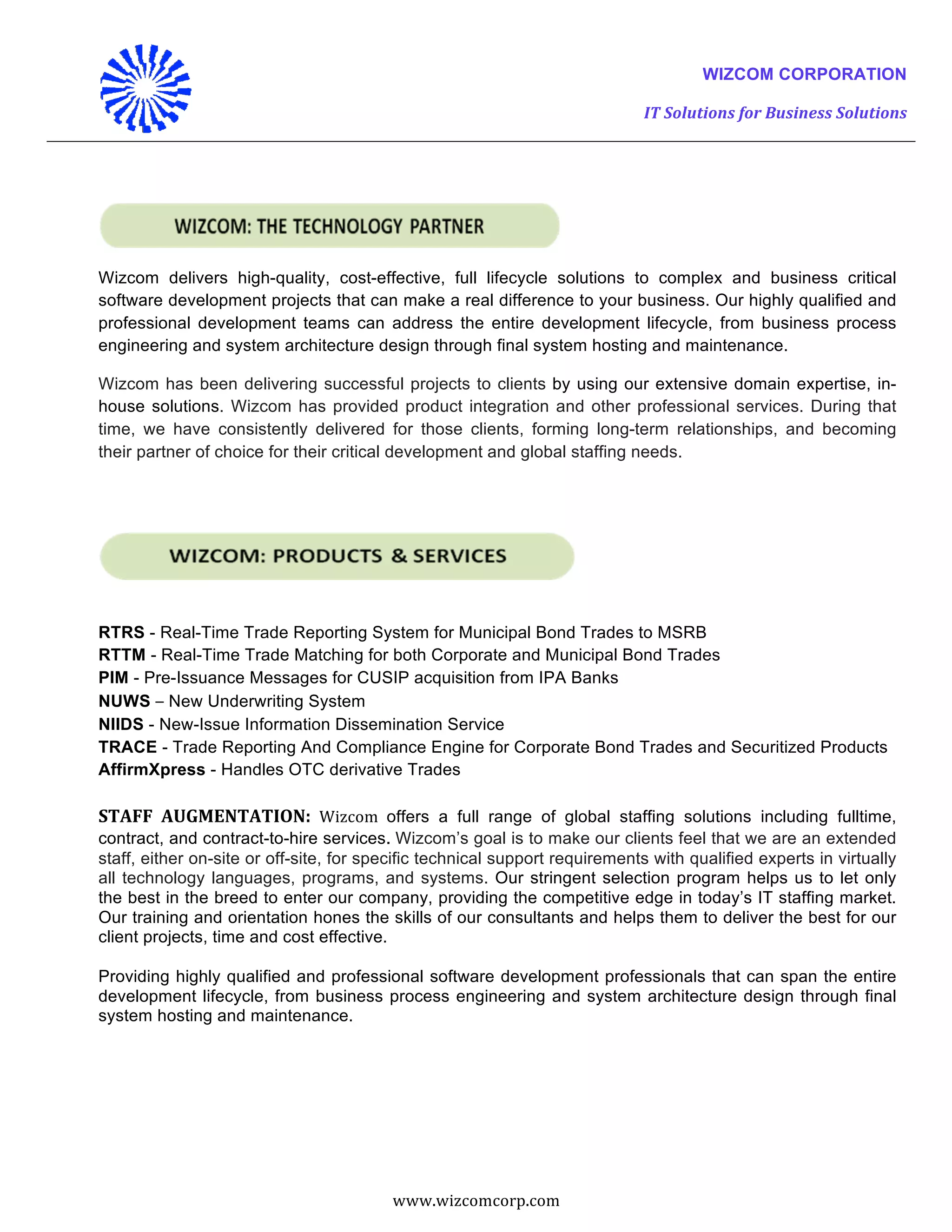 Wizcom Pamphlet | PDF