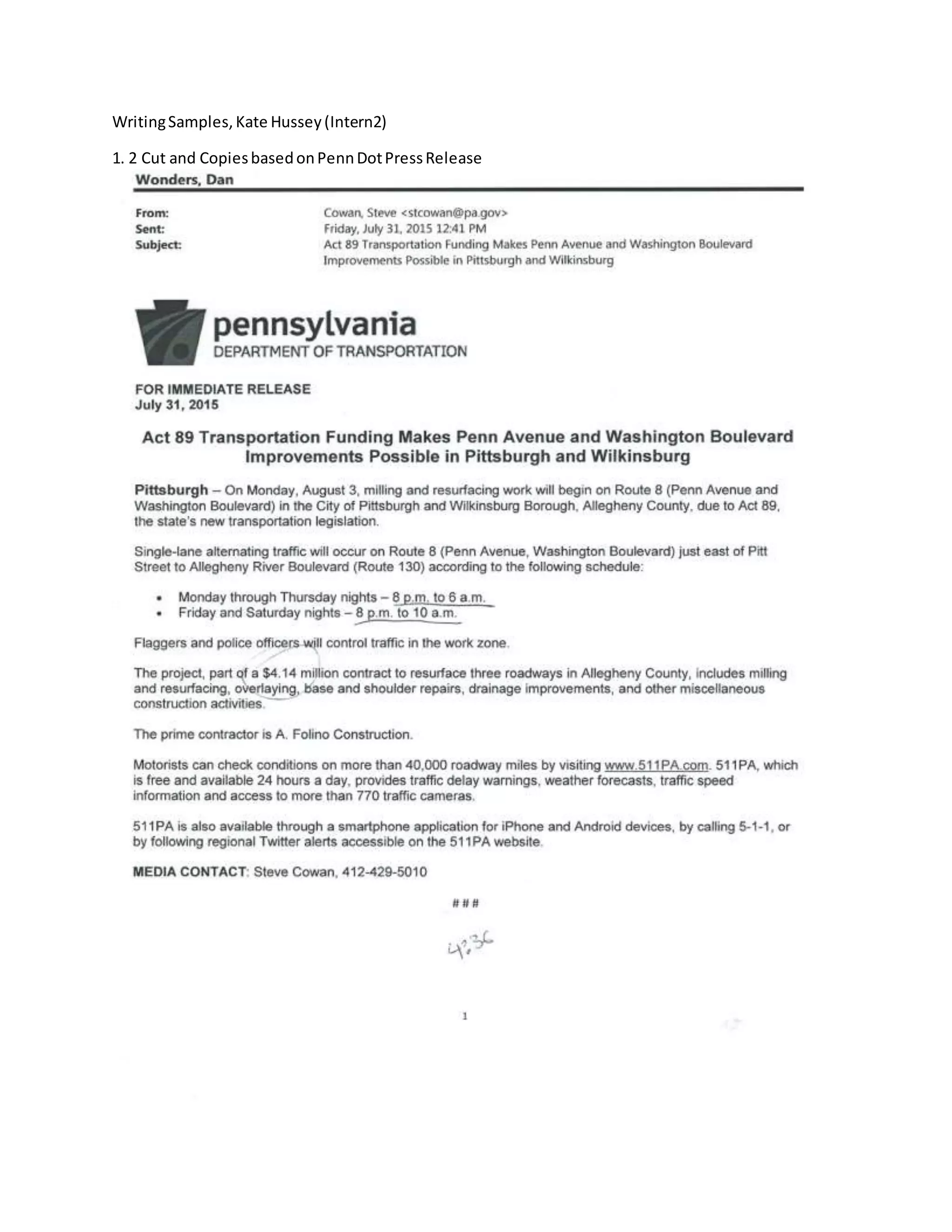 Writing Samples | DOCX