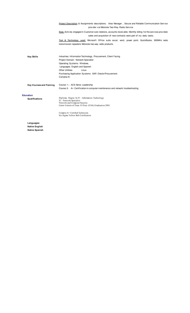 Edgar Francisco Sixto Landeros CV 2016 | PDF