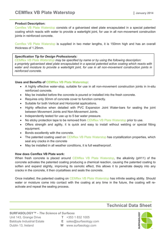 CEMflex VB Plate TDS | PDF | Science