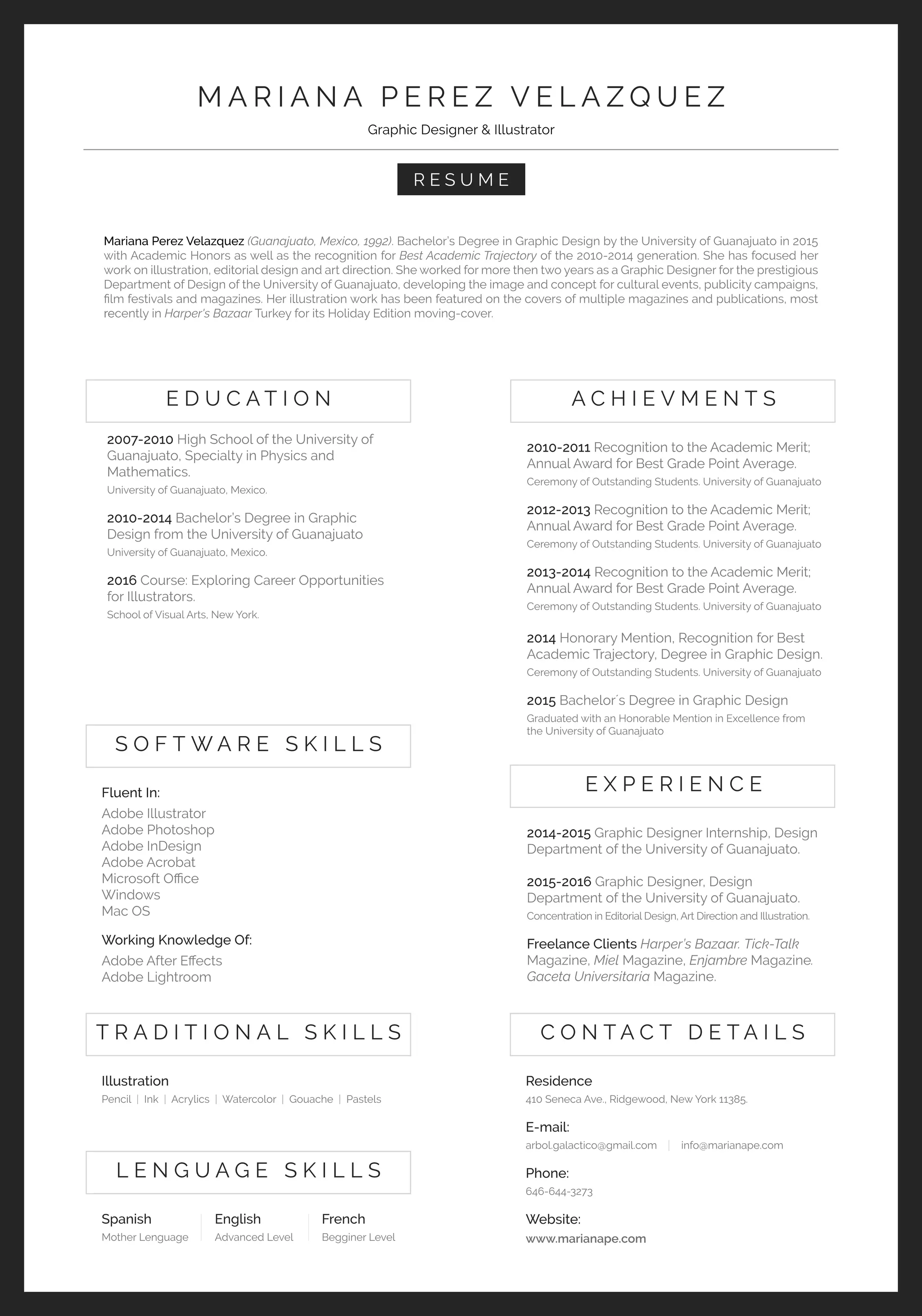 Resume Mariana Perez | PDF