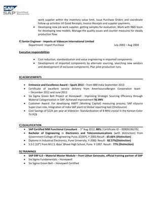 Kedar Pujari - SAP Vistex | DOC | Logistics | Business