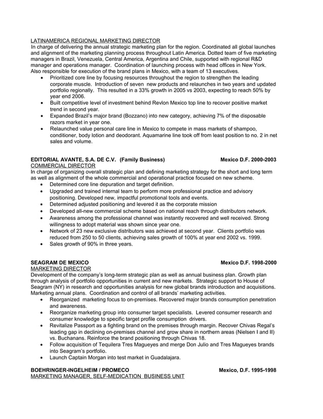 GH CV ENGLISH | DOC | Skin Care | Beauty