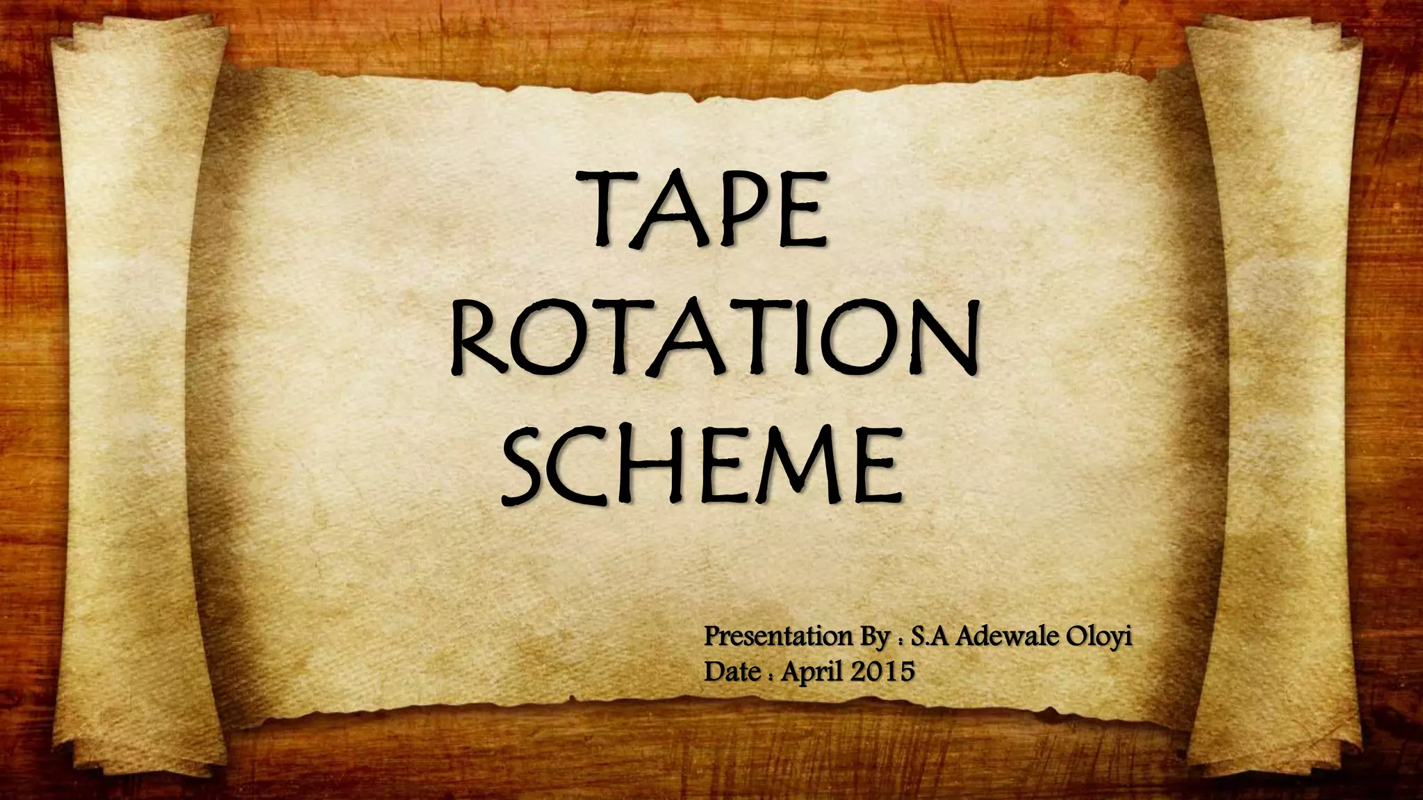 Tape rotation PPT | PPTX
