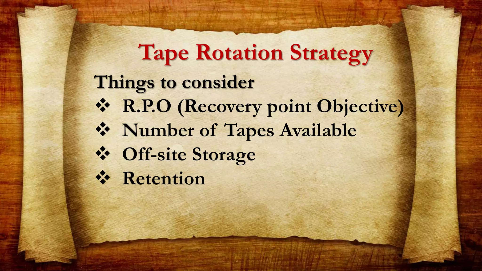 Tape rotation PPT | PPTX