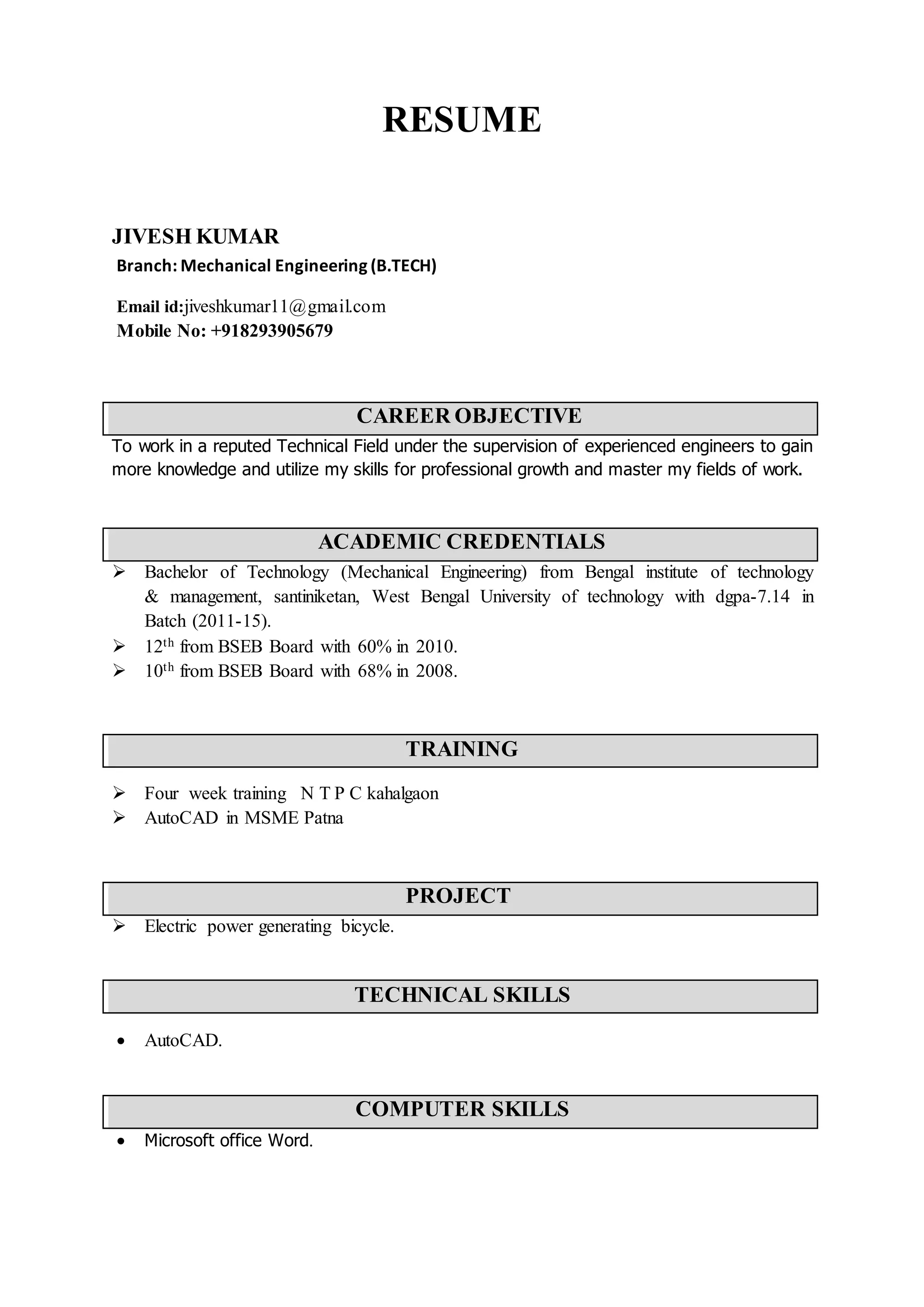 RESUME | PDF