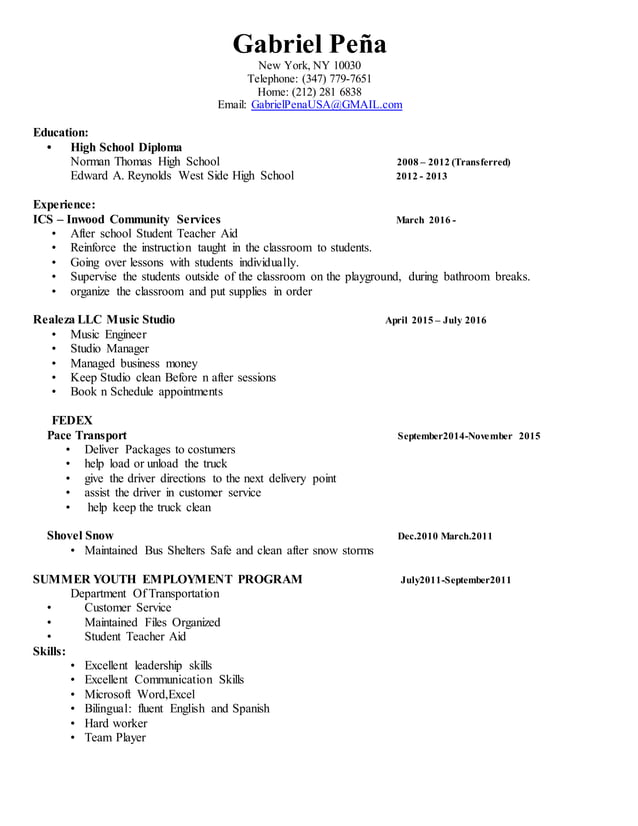 Gabriel_Pena_resume-1 | PDF