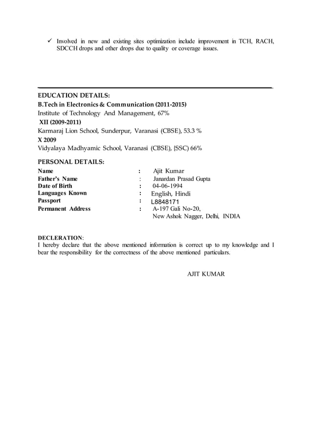 Resume_Ajit Kumar | PDF