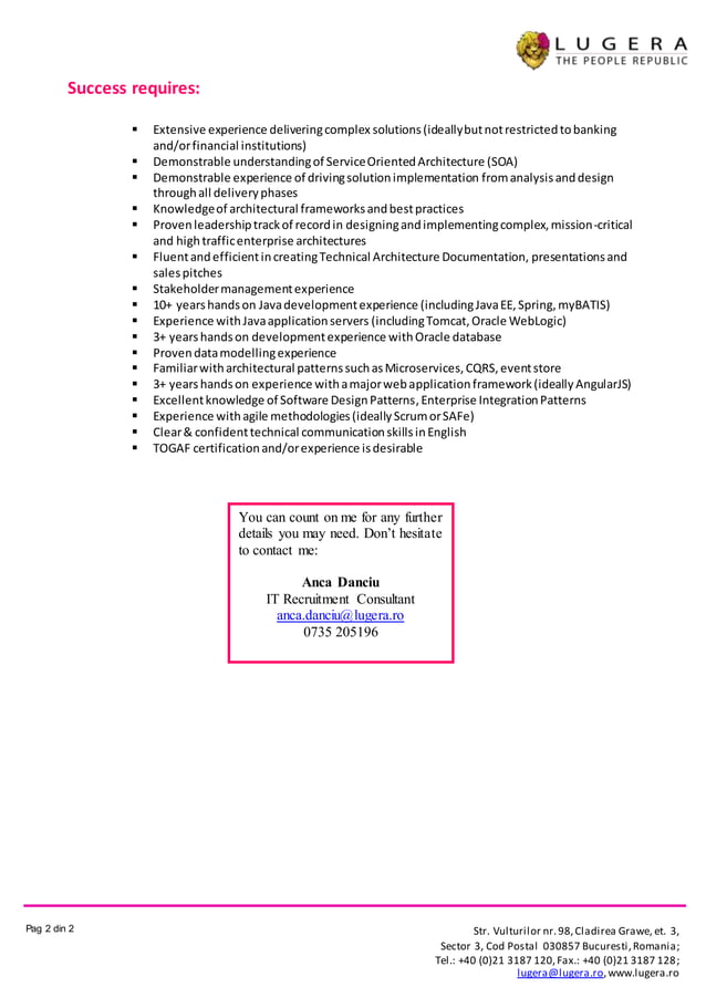 JD Solution Architect- Credit Risk | PDF