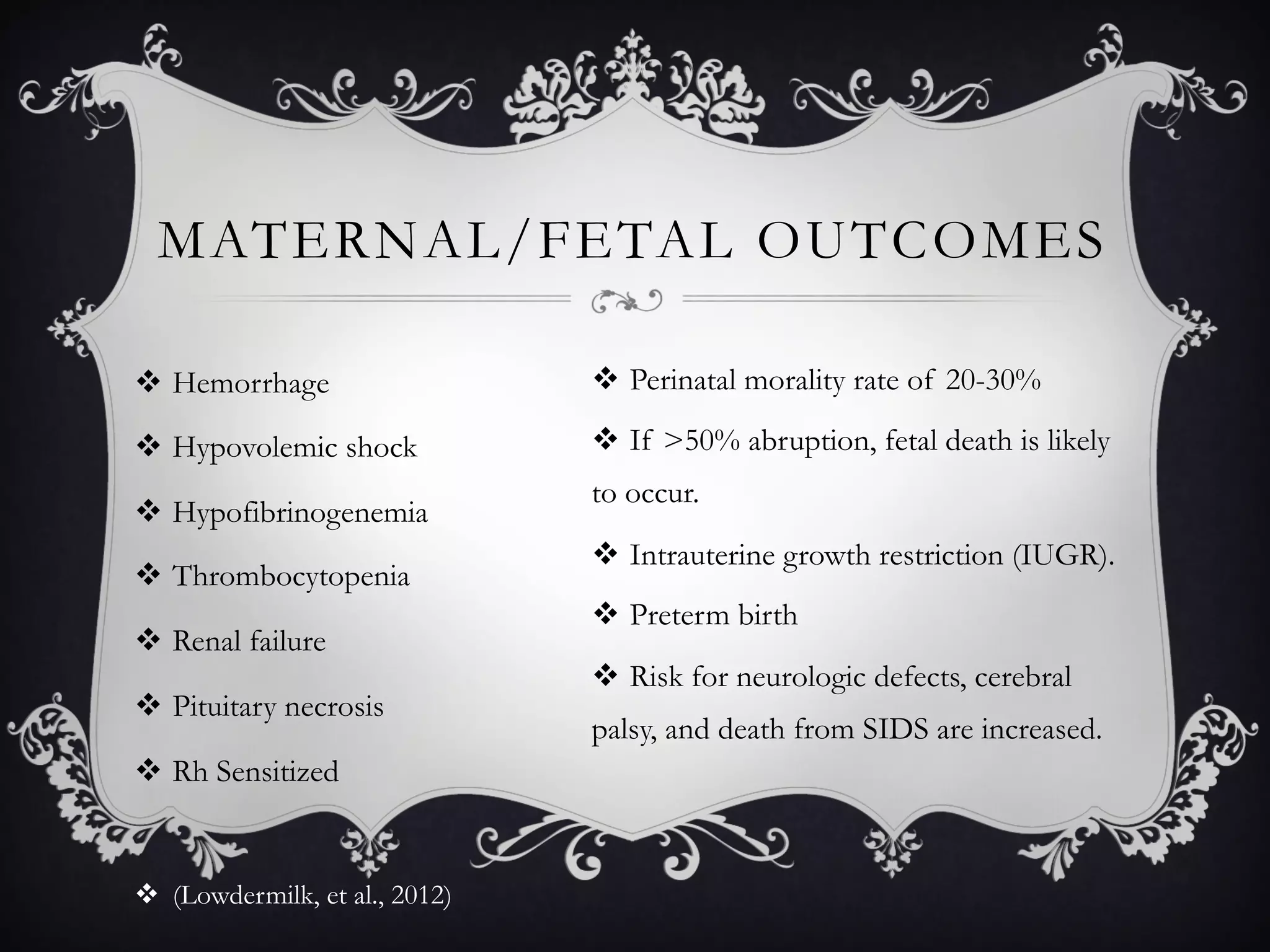 Placenta Previa:Placental Abruption | PDF