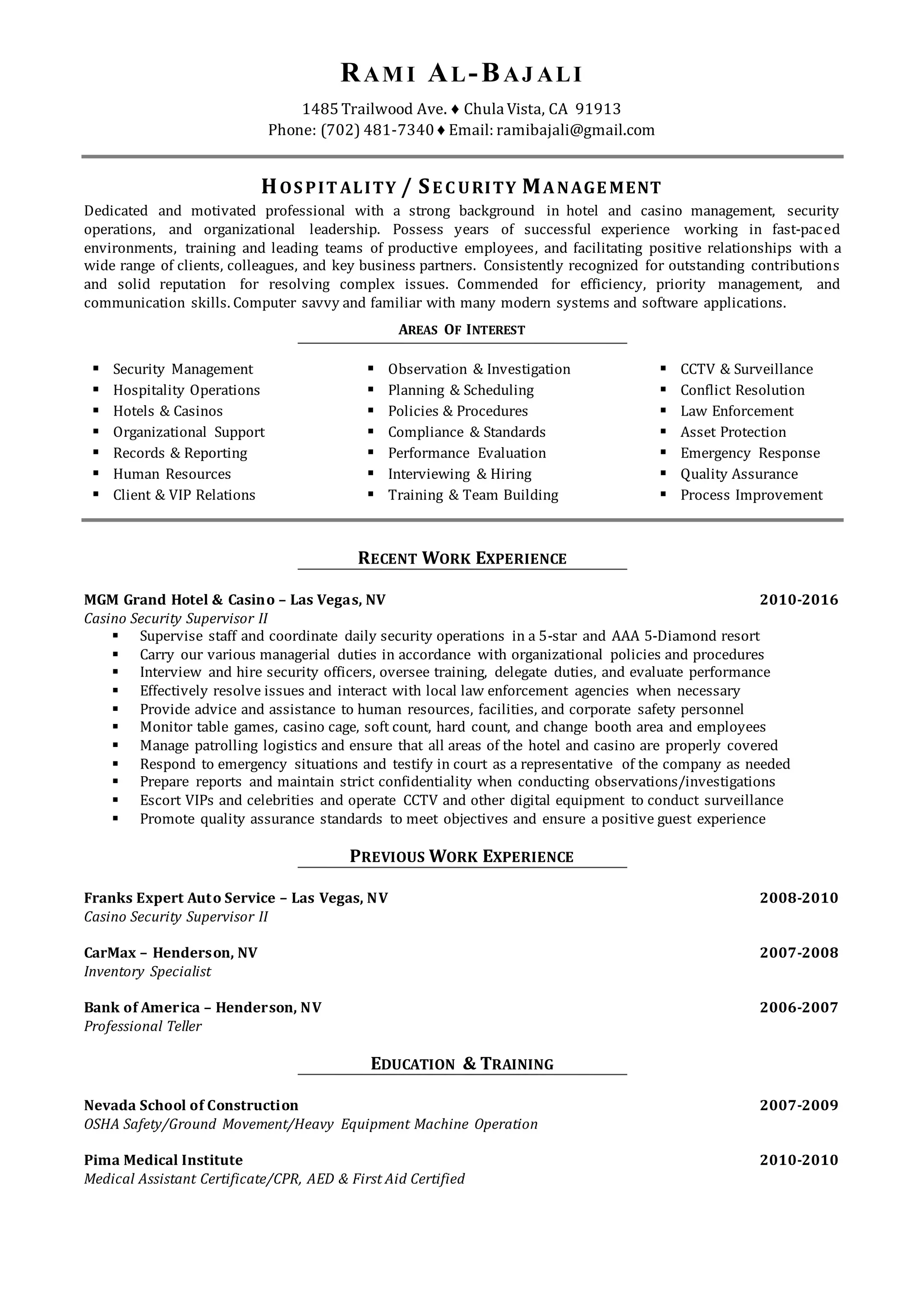 RAMI AL-BAJALI - Resume | PDF