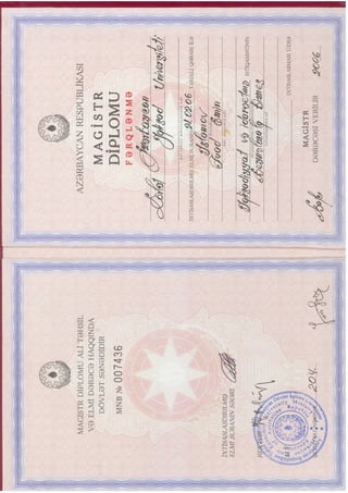 Magistr diplomu Fuad Islamov | PDF