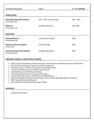 Jan Michael Napierala 2015 resume 2a | DOCX