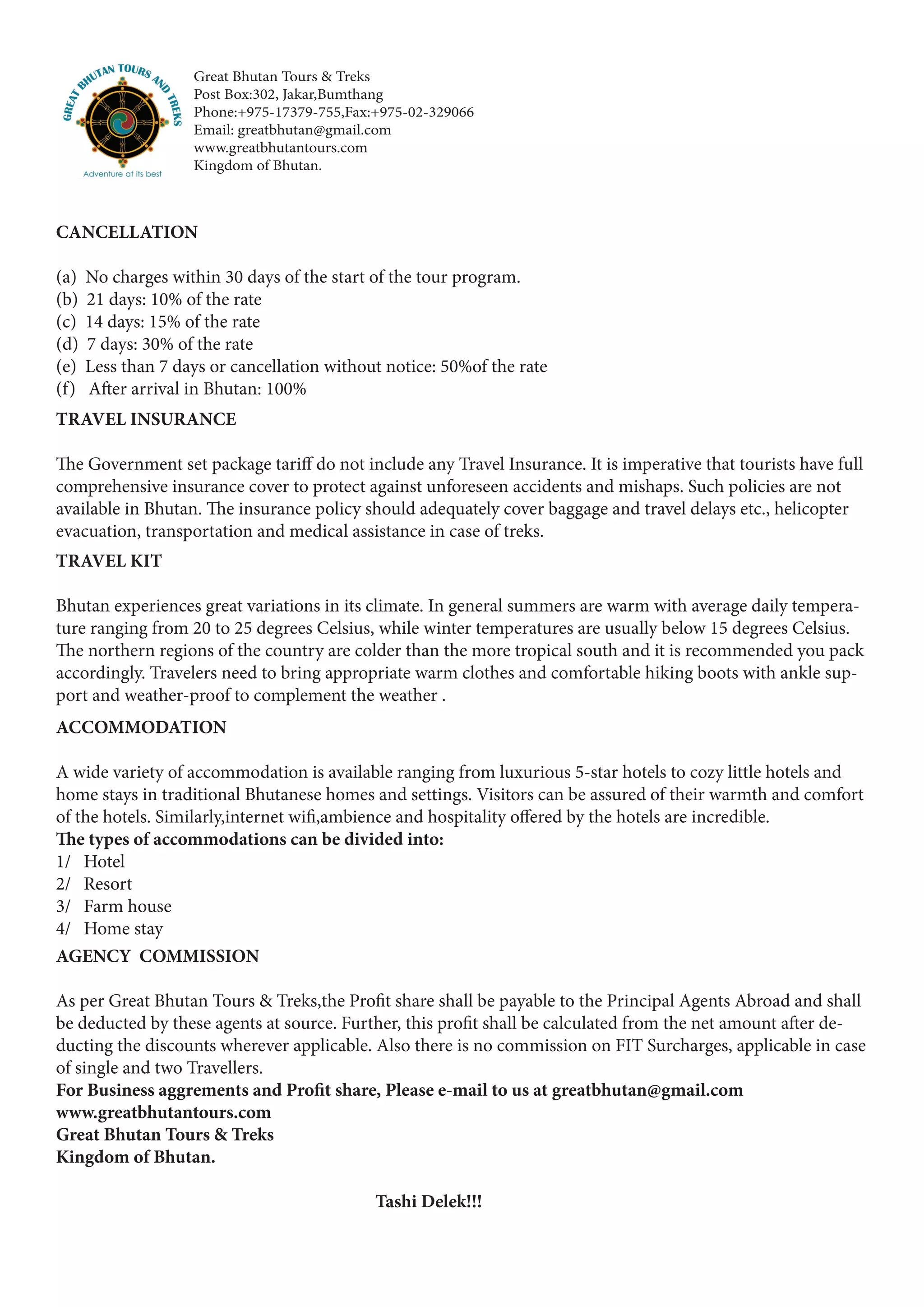 Bhutan Tourism Information. | PDF