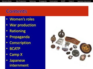 Canada and the Home Front | PPTX