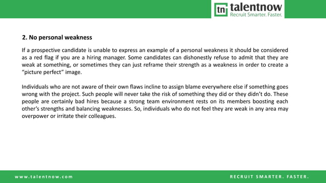 7 candidate red flags you should never miss while recruiting | PPT