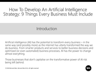How To develop An Artificial Intelligence Strategy: 9 Things Every ...