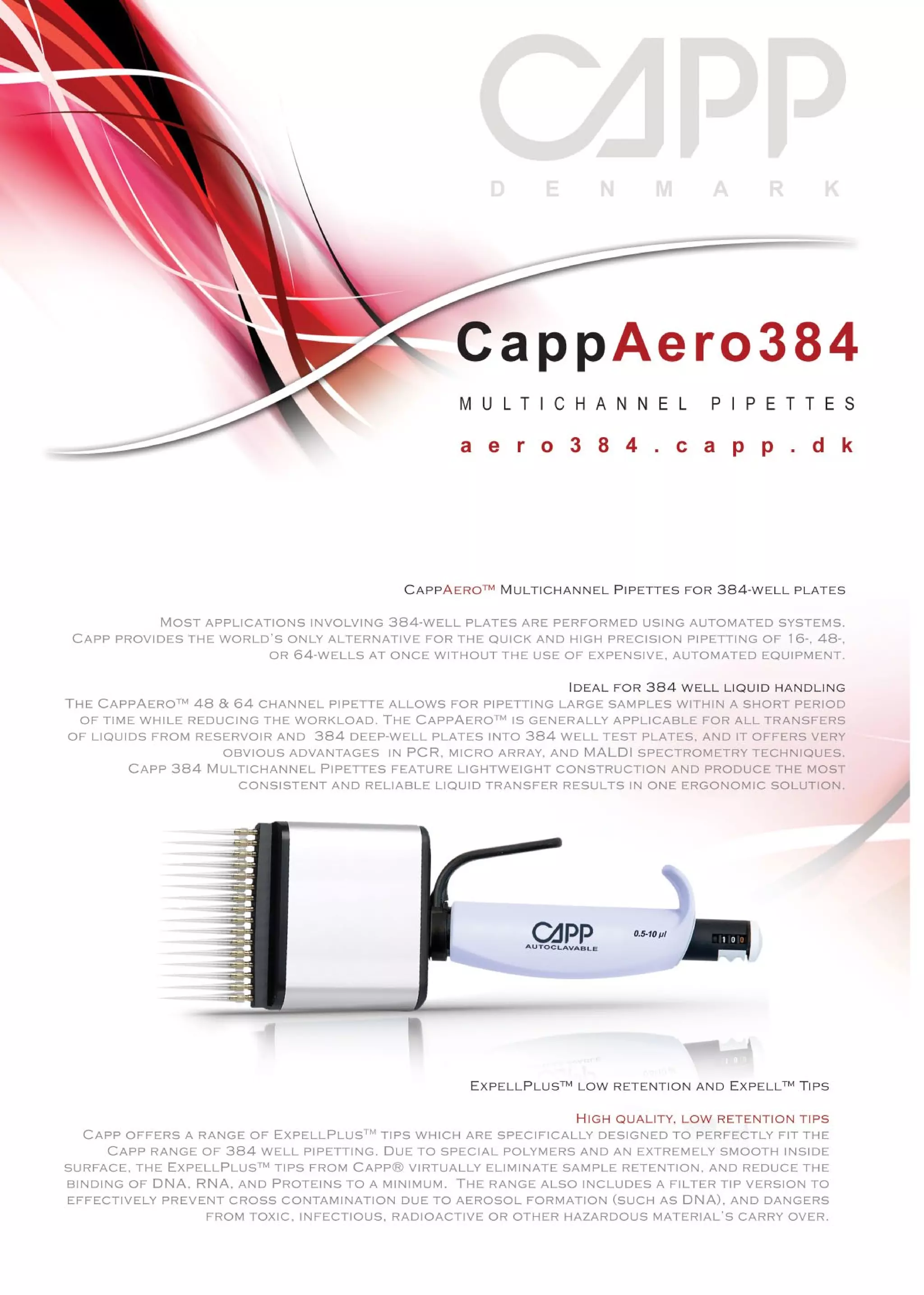 capp aero384 for 48 channel and 64 channel pipetting | PDF