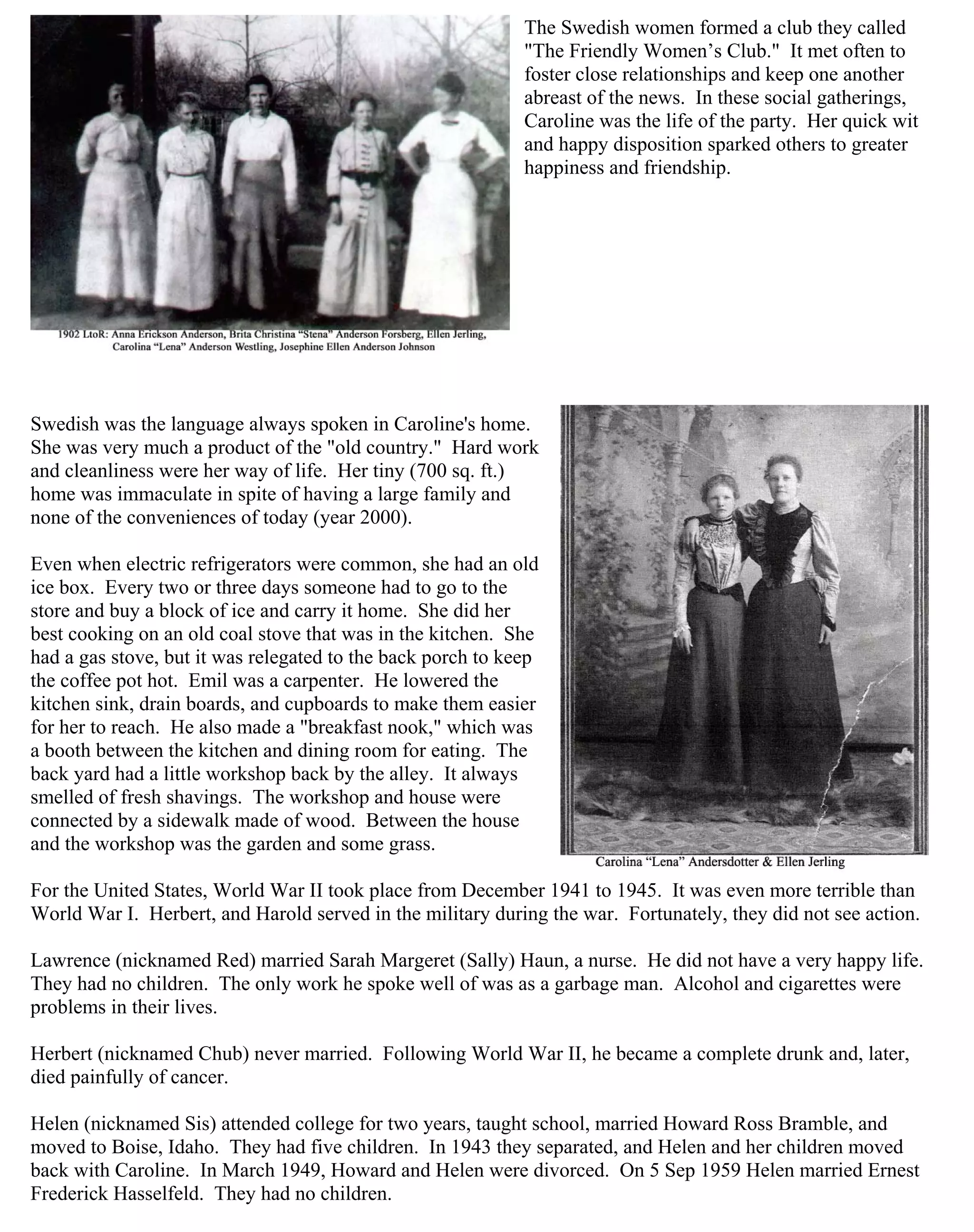 Carolina Lena Anderson Westling & Emil Westling | PDF