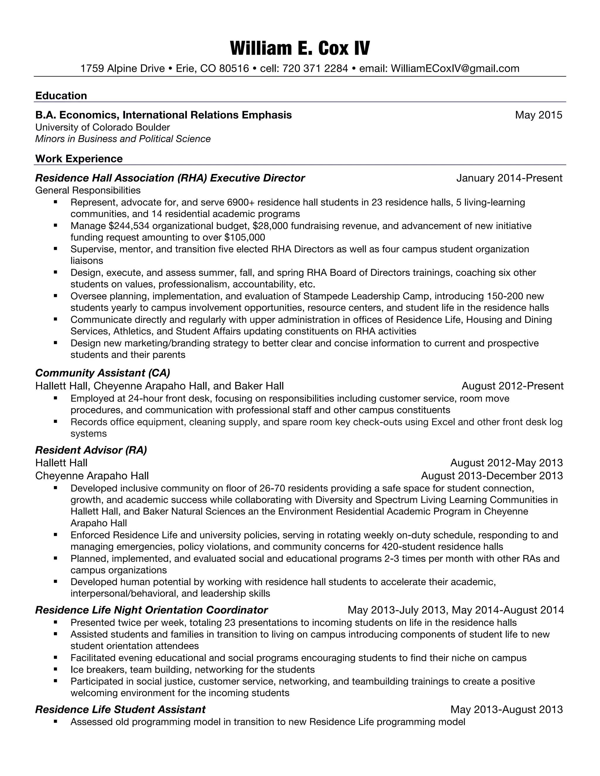 Economics Resume | PDF