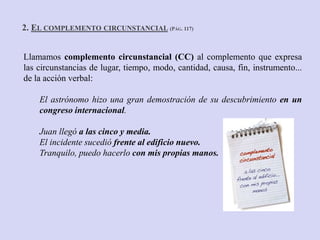 7 El complemento circunstancial | PPTX