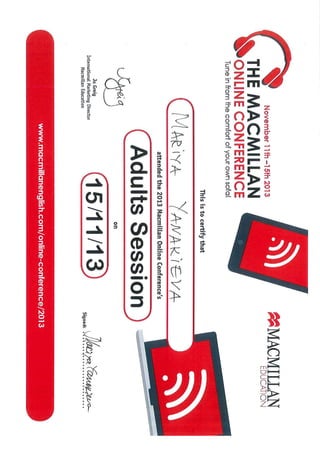 Macmillan Certificates | PDF