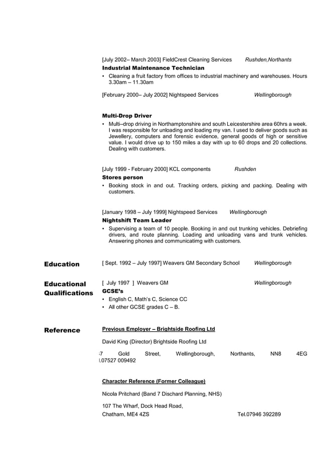 Kevin Dunkling CV - MARCH 2016 | PDF