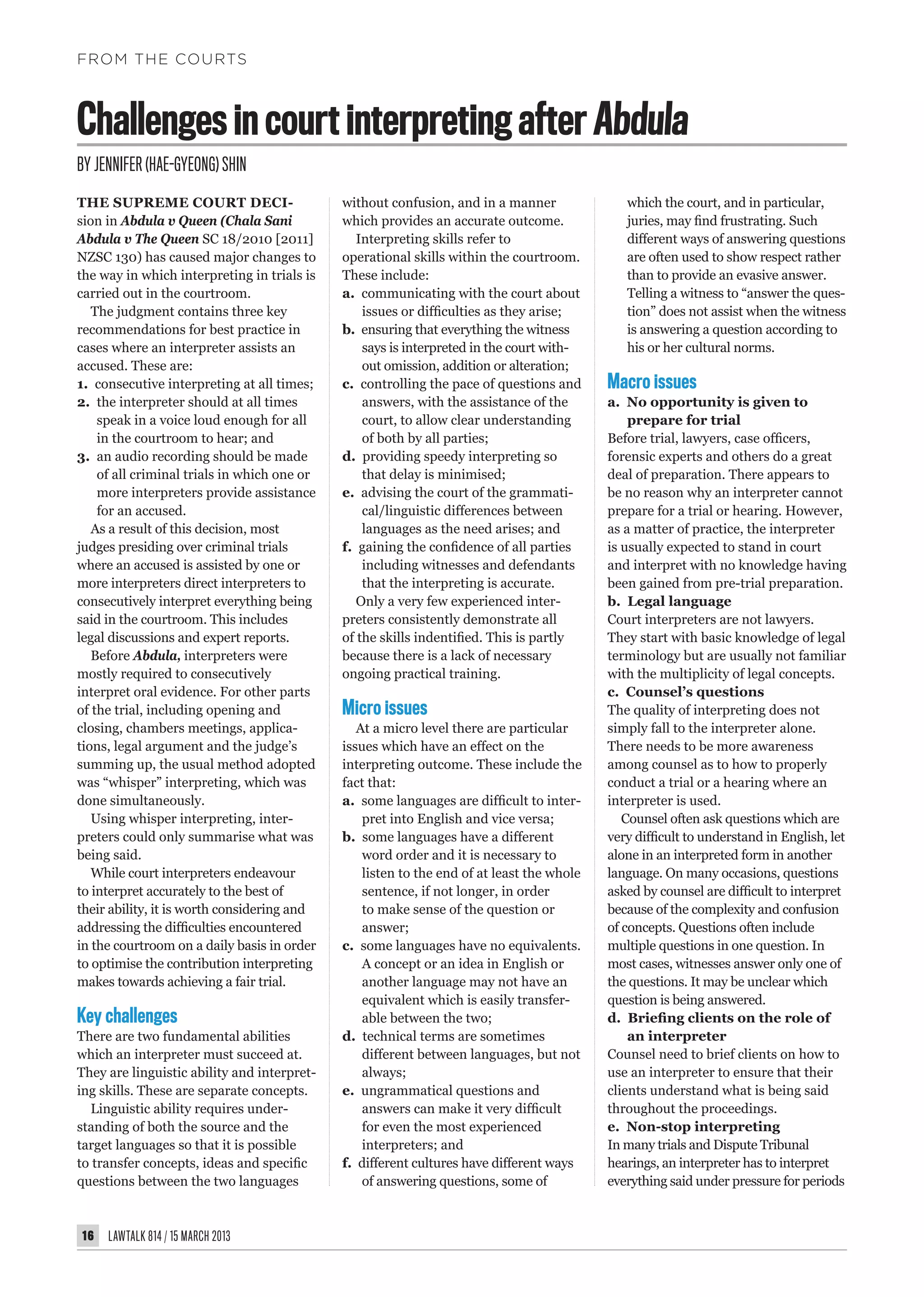 LawTalk 814 interpreting | PDF