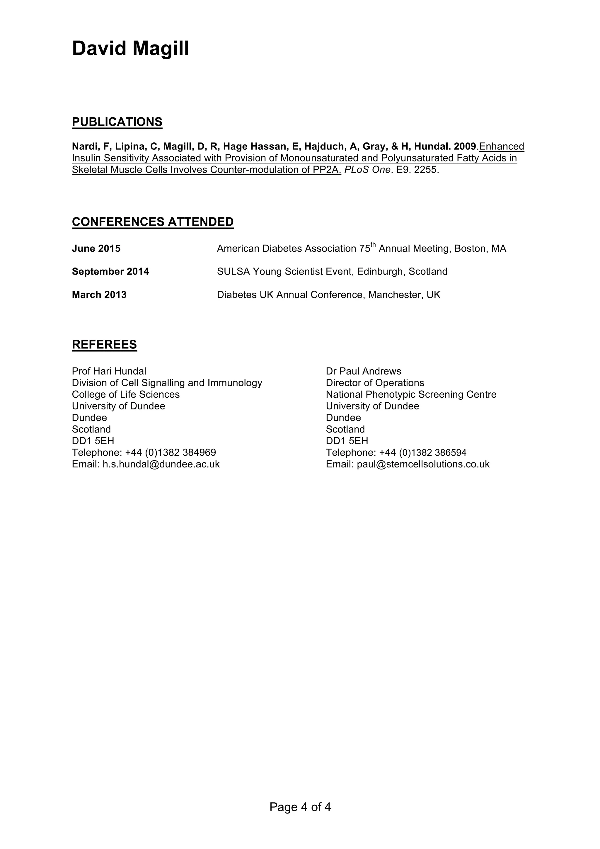 David Magill CV 07_05_2016 | PDF
