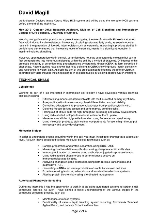 David Magill CV 07_05_2016 | PDF