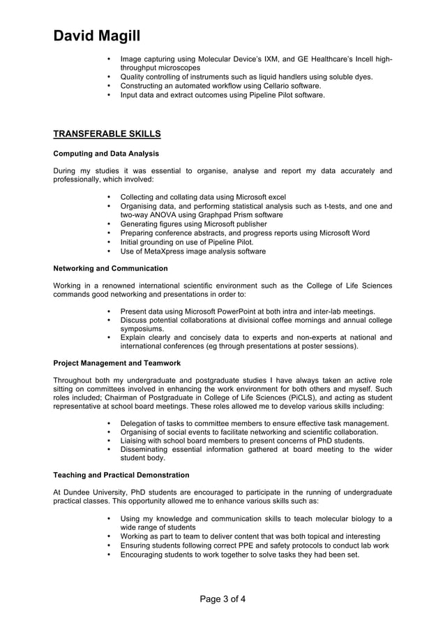 David Magill CV 07_05_2016 | PDF