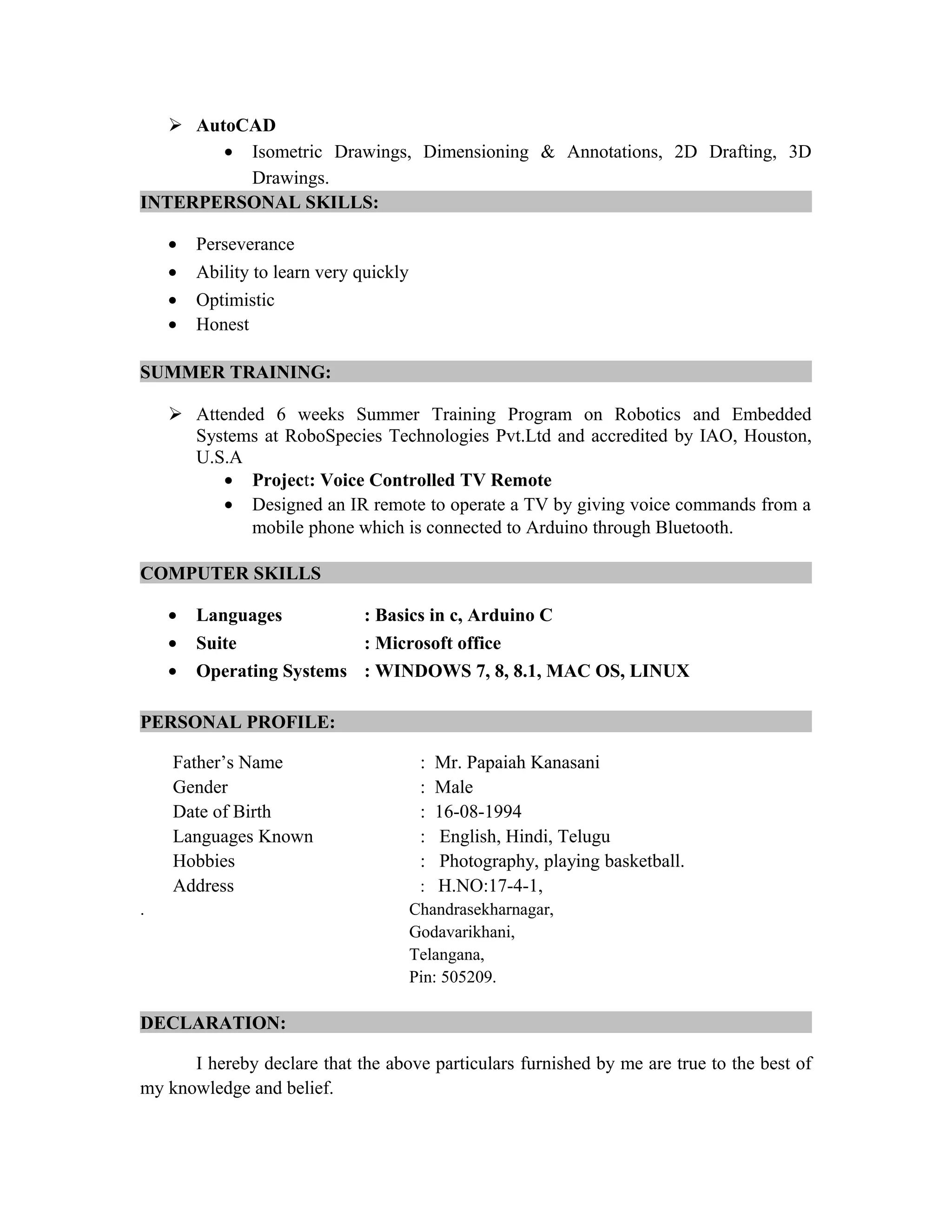 PREMKUMAR KANASANI | DOC | Chemistry | Science