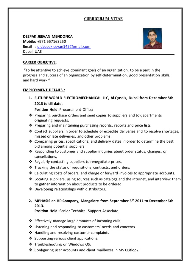 Deepak - CURRICULUM VITAE | PDF