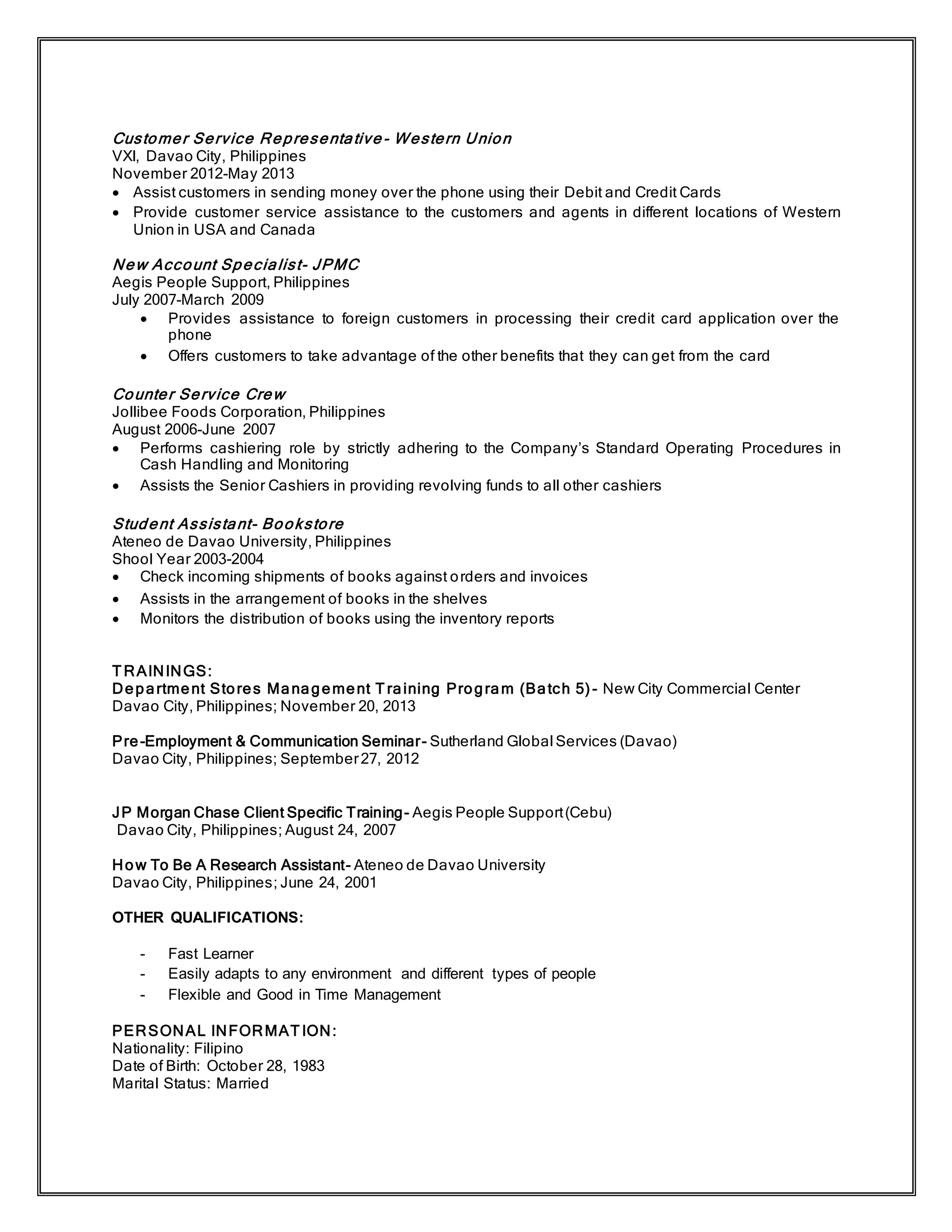Annie CV | DOCX