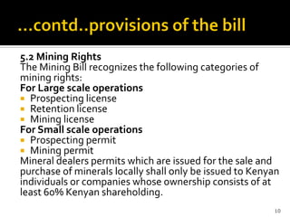 MINING ACT - REGULATORY FRAMEWORK | PPT