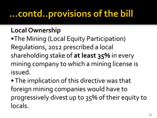 MINING ACT - REGULATORY FRAMEWORK | PDF