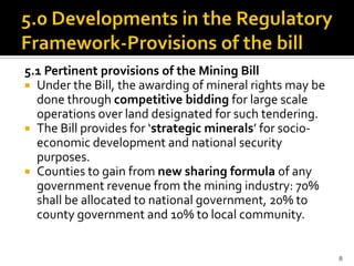 MINING ACT - REGULATORY FRAMEWORK | PPT