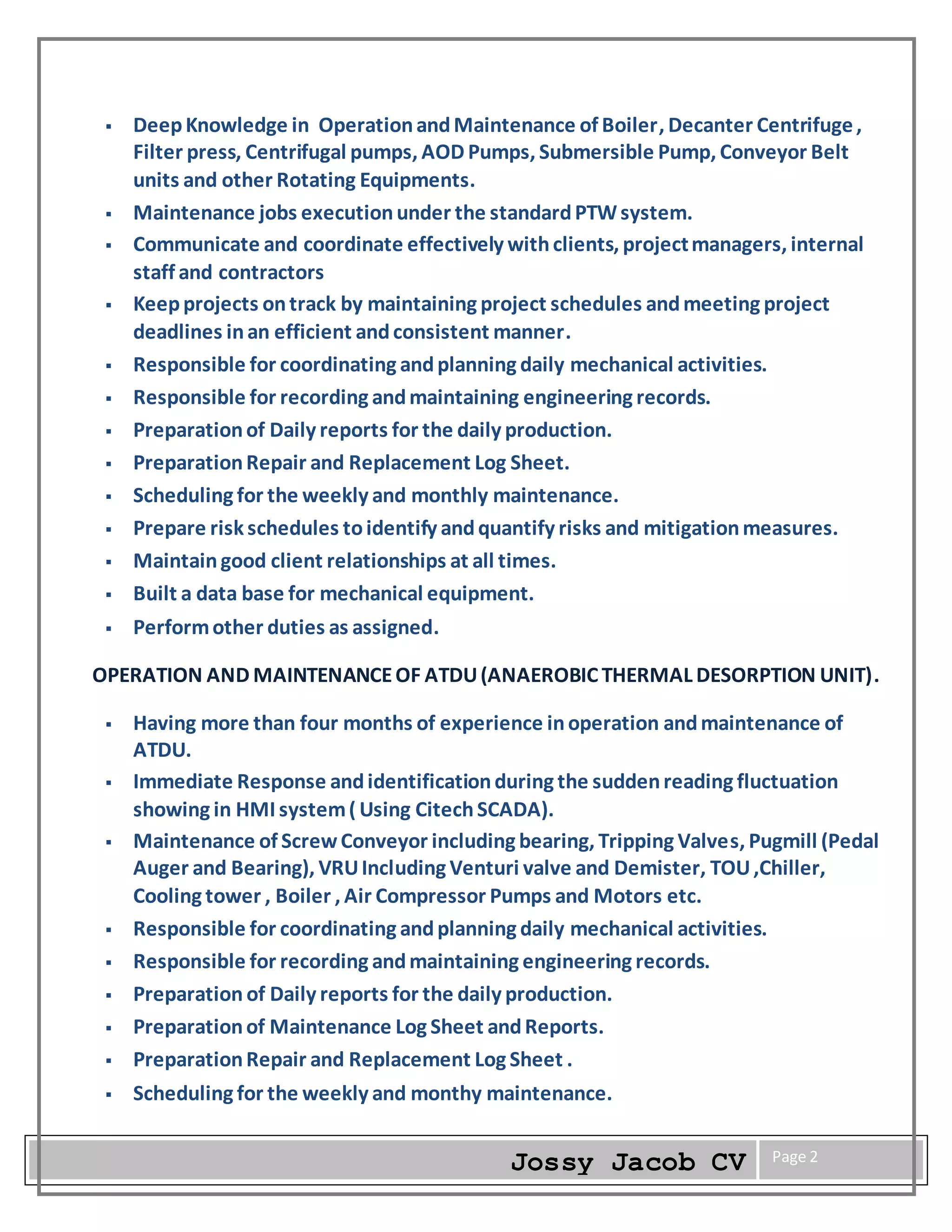 JOSSY JACOB CV | DOCX