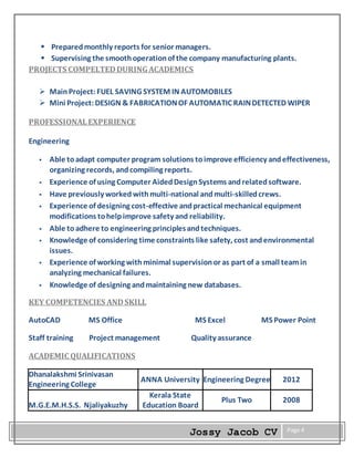 JOSSY JACOB CV | DOCX