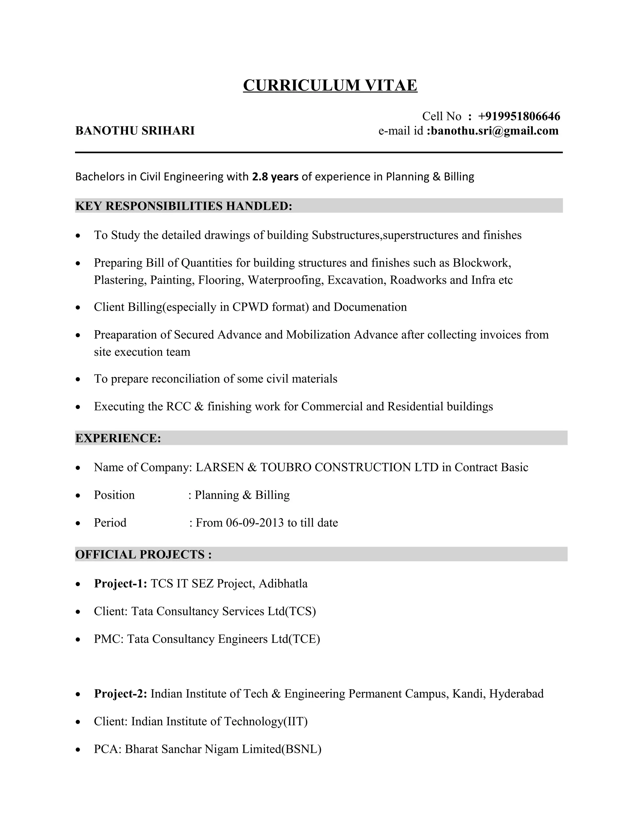 SRIHARI-RESUME | DOC