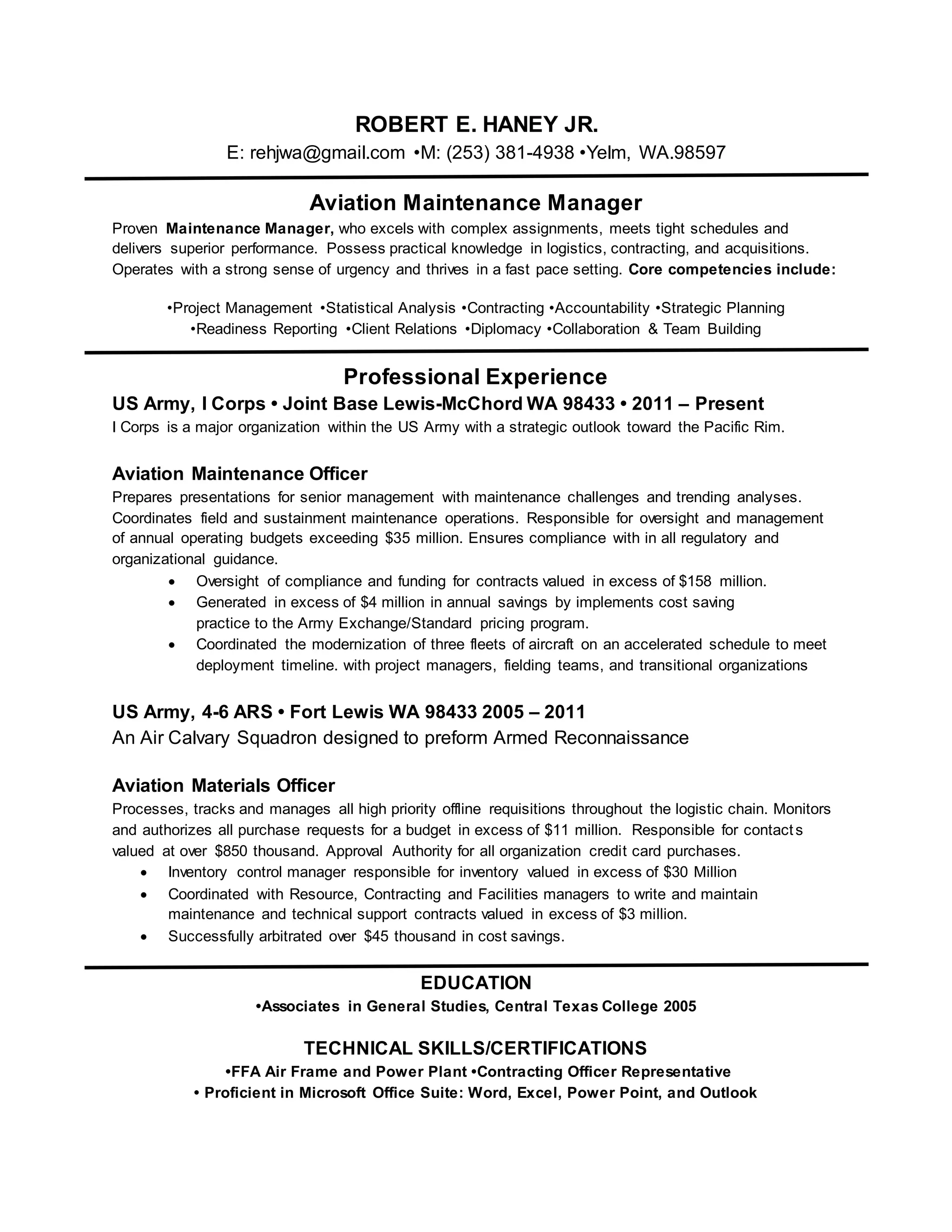 ROBERT E HANEY JR | DOCX | Aviation Industry | Industries