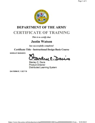 Instruction Design Basic Course | PDF